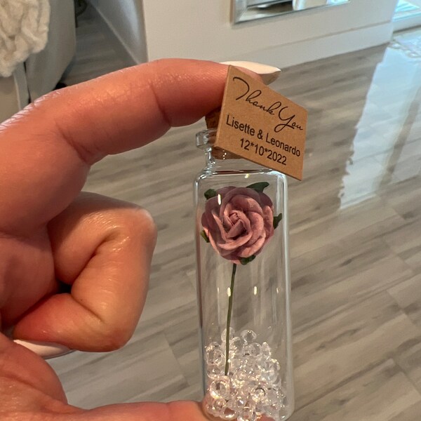 Rose Custom Wedding Favors for Guests, Personalized Party Favors, Dusty ...