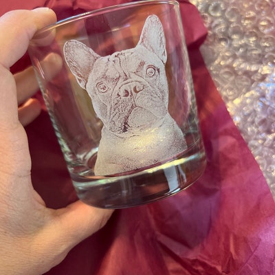 Rocks Glass, Photograph on Glass, Custom Glasses, Pet Photo, Dog Lover ...