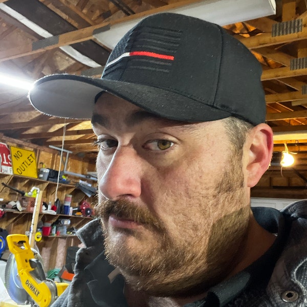 Free Personalization, Thin White Line Hat, Blacked Out American Flag ...