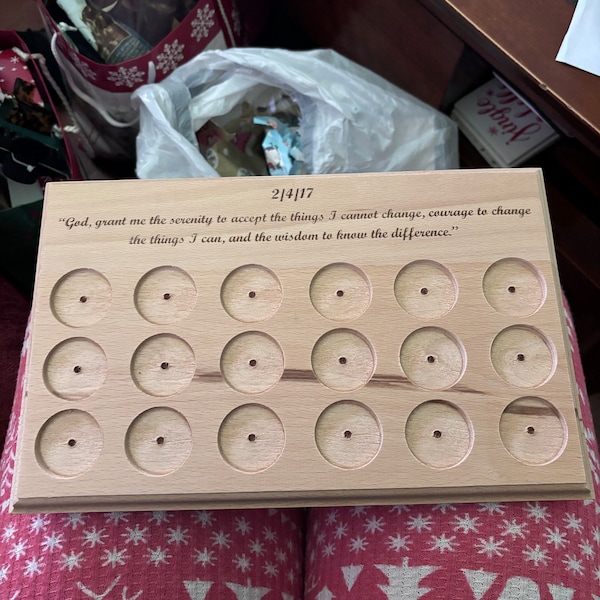 Recovery Coin Display Personalized With Serenity Prayer - Custom ...