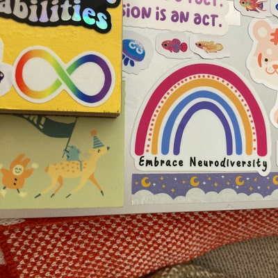 Neurodivergent Infinity Symbol Sticker Autism Pride Autism - Etsy