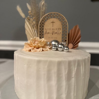 Palm Spear Cupcake Toppers, Neutral Brown Tan Cream Kraft Ombre Bridal ...