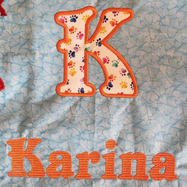 Logan Applique Monogram Set - 2" 3" 4" Uppercase Only - 11 Formats BX ...