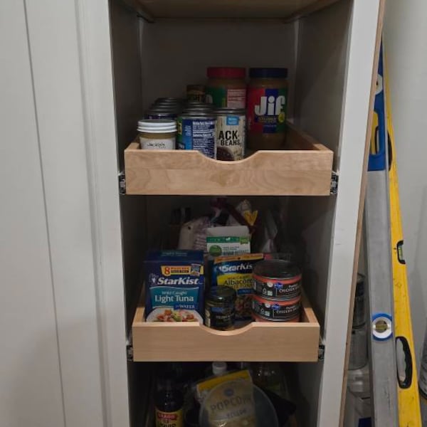 Dovetail Pull Out Cabinet Organizer Drawer: Roll Out Shelves - Etsy