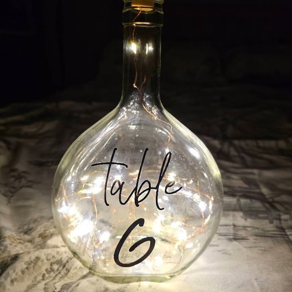 Table Number Sticker, Elegant Wedding Reception Vinyl Decal Numbers ...