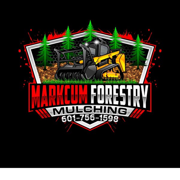 Forestry Mulching Logo Design, Skid Steer With Mulcher Logo Svg, Land ...