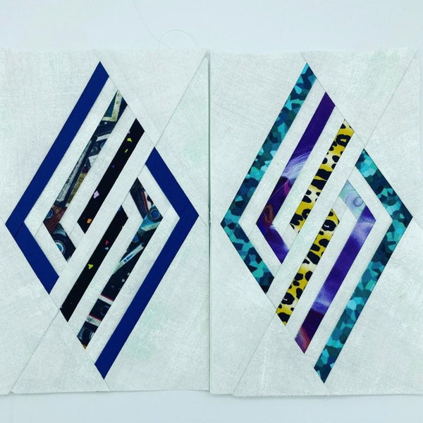 Geometric Diamond Foundation Paper Piecing Pattern - Etsy