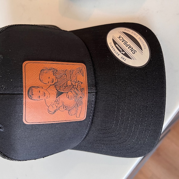 Personalized Best Dad Ever Trucker Hat Engraved With Photo - Custom ...