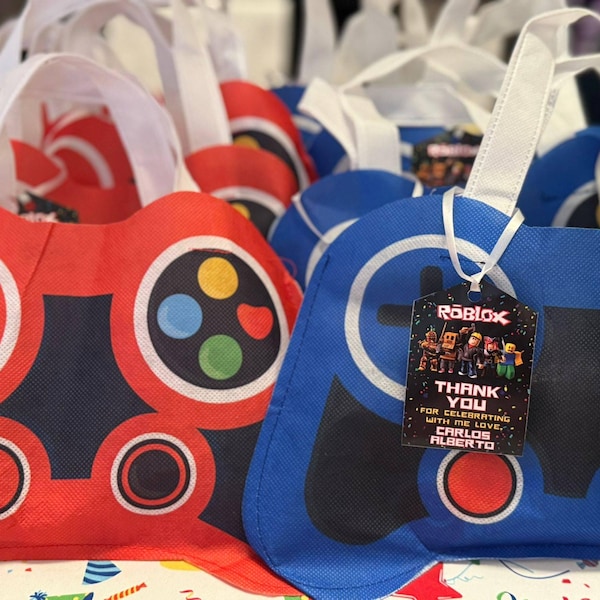 Roblox Thank You Tags Birthday, Roblox Party Favor Label Roblox ...