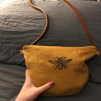 Linen Zippered Pouch // Travel Pouch //cosmetic Case // Large Zippered ...