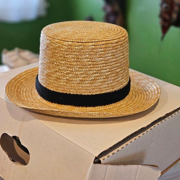 Fine Straw Top Hat - Etsy