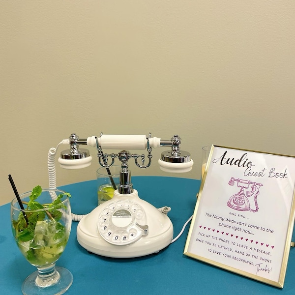 Audio Guestbook Sign | Phone Guest Book Instruction Sign | Leave a ...