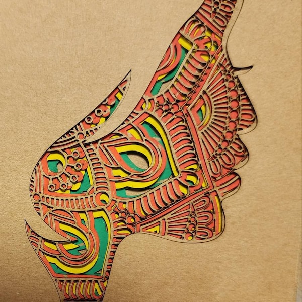 Multilayer Laser Cut File, Women Dxf File, SVG Ai EPS Dxf Laser Cut ...