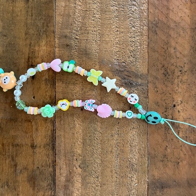 Powerpuff Girls Custom Phone Strap Beaded Phone Charm Lanyard Kawaii ...