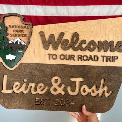 National Forest Service Welcome Sign ACRYLIC NFS Inspired Family Name ...