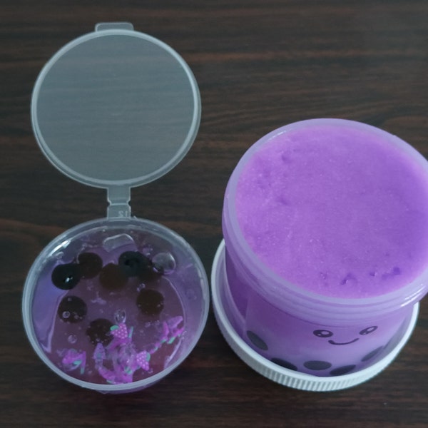 Sour Grape Frozen Boba Slime ~ Icee Slime ~ Jelly Slime ~ Charm Slime ...