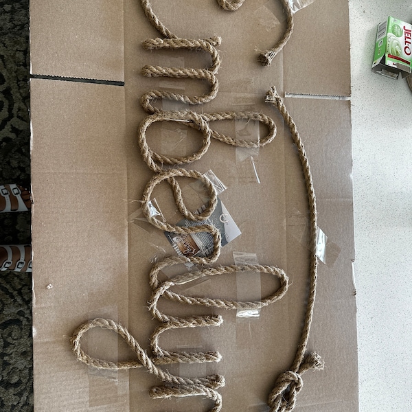 Medium (1-10 Letter) Custom Rope Wall Sign (READ ITEM DESCRIPTION) - Etsy