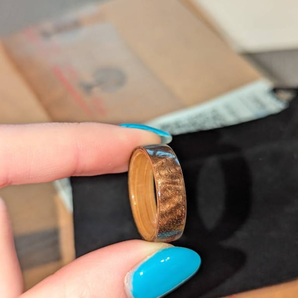 Handmade American Walnut Bentwood Ring With a Danish Oil and Beeswax ...