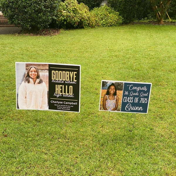 Middle School Graduation Yard Sign, Graduation Party Decor ...