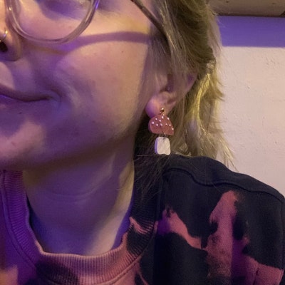 Checkerboard Translucent Tulip Drop/dangle Polymer Clay - Etsy