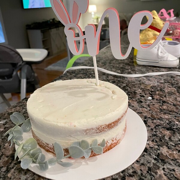 Ears Bunny Cake Toppers, ONE Ear Bunny Party, Ears Bunny Birthday, ONE ...