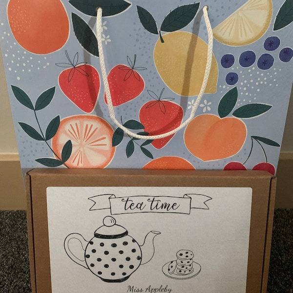Tea-riffic Teacher Tea and Biscuit Box, Teacher Gift, Teacher Gift Box ...
