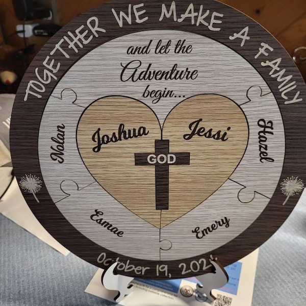 Unity Ceremony Puzzle, Blended Family Wedding Gift, Unity Ceremony ...