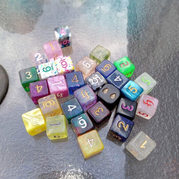 Loose Individual Polyhedral Dice, Random Mystery Individual D4, D6, D8 ...