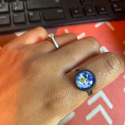 Planet Earth Ring, World Ring, Solar System Ring, Globe Ring ...