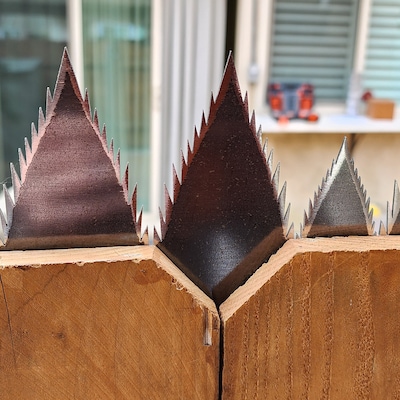 24 Long Side Mount Metal Security Fence Wall Spikes Anti-climb Fence ...