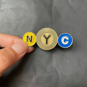 NYC - New York City - Enamel Lapel Pin - Etsy