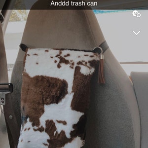 Cow Car Garbage Can Cowhide Car Garbage Bag Western Car - Etsy