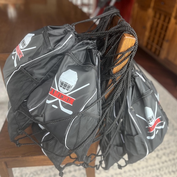 Personalized Track & Field Drawstring Cinch Bag - Custom Sport Backpack ...