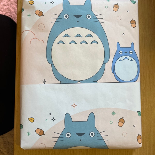 Totoro-themed Gift Wrap - Etsy