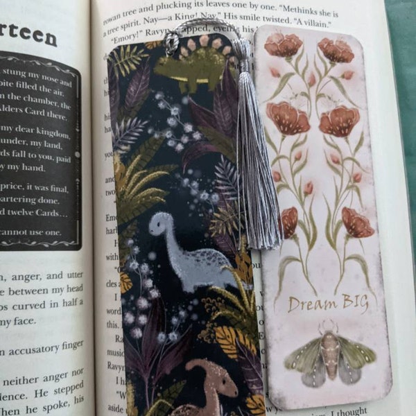 Bookmark Illustrated Green Birds Mushroom Forest Fox Bookmark Book ...