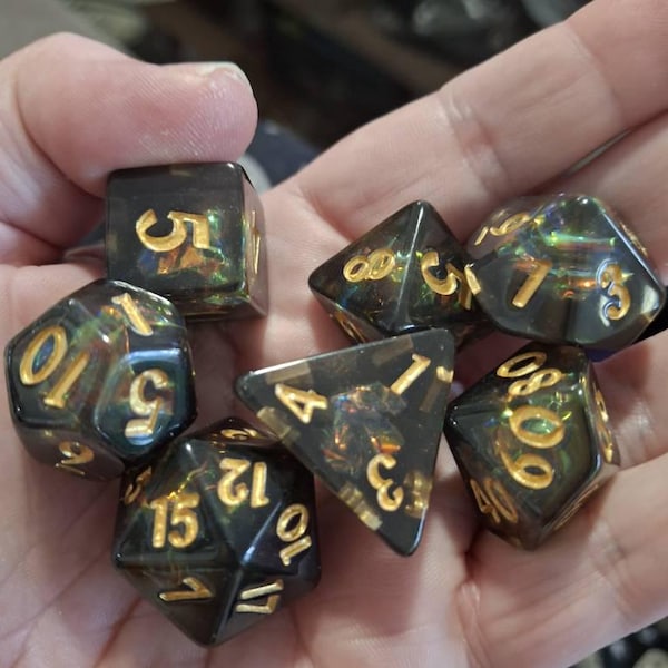 Panda-monium Dice Box and Panda Dice Set, 7 Polyhedral Dice for Tabletop Roleplaying Games, Dnd ...