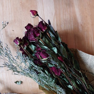 35 Small Rose Bouquet, Dried Rose Bouquet, Dried Flower Bouquet Natural ...