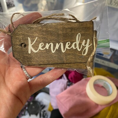 Personalized Wood Name Tag Stocking Tag Wood Tag Wood Gift - Etsy