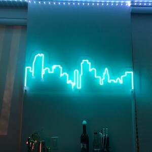 Chicago City Skyline Neon Sign Custom Cityscape LED Neon Neon Home and ...
