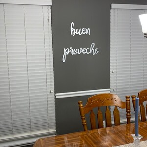 Buen Provecho Sign Buen Provecho Laser Cut Script Wording - Etsy