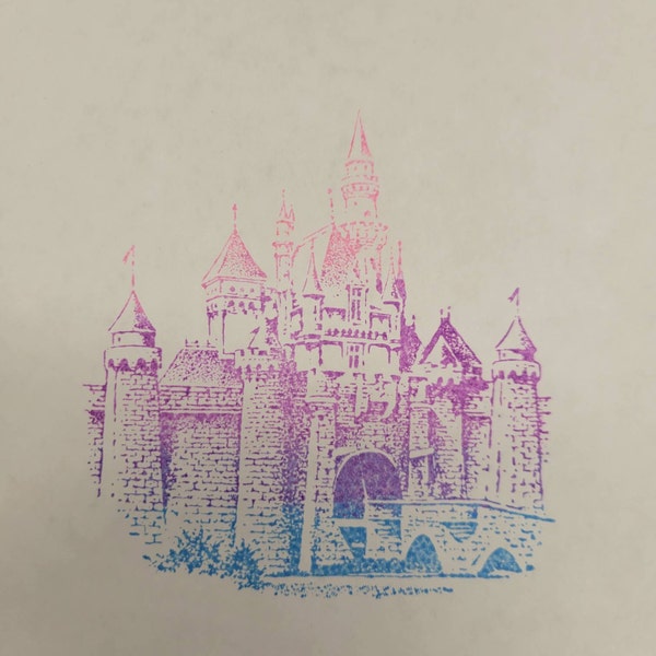 Castle RUBBER STAMP, Fantasy Stamp, Dragon Stamp, Merlin Stamp ...