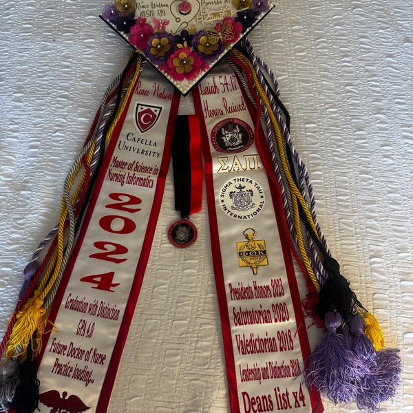 Dual Colored Panel Custom Graduation Stole (HBCU Style) - Etsy