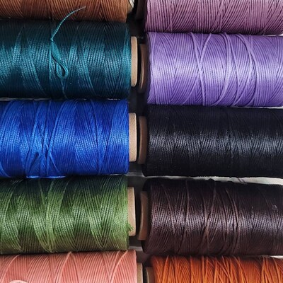 1mm Waxed Polyester Cord / 5-pack Choose Your Own Colours / Flat Waxed ...