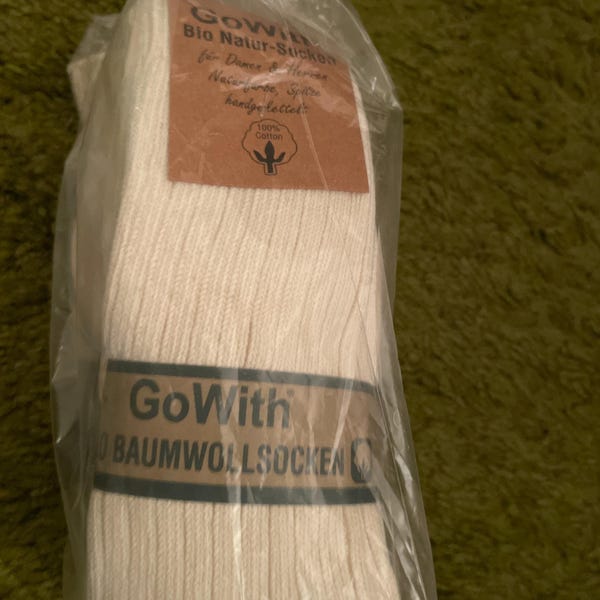 Gowith Unisex Natural 97% Cotton Socks for Women and Men | Breathable ...