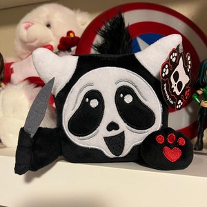 Batsy the Spoopy Cute White and Black Bat Plush Kitty by - Etsy