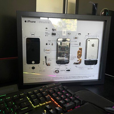 Disassembled iPhone 1st Gen Art With Frame, Disassemble Art, Framed ...