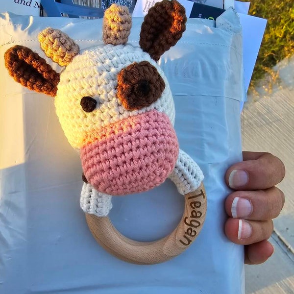 Personalized Baby Teether | Dinosaur Teether | Laser Engraved ...