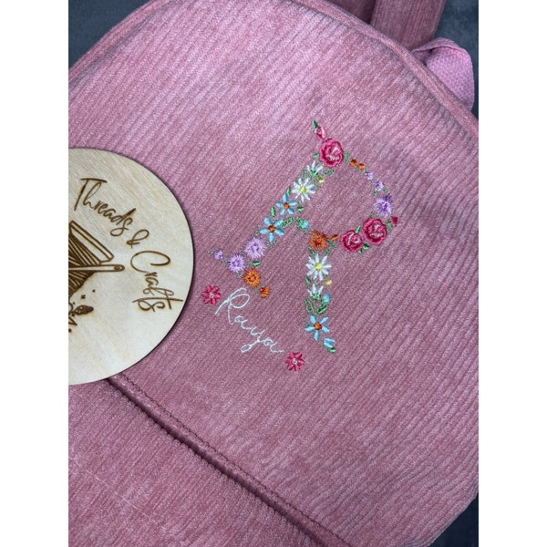 Machine Embroidery LETTER R Uppercase 3"/7,5 Cm Dainty Floral Font ...