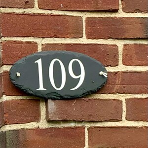 ADDRESS SIGN carved Stone House Number / Marker Plaque / Slate ...
