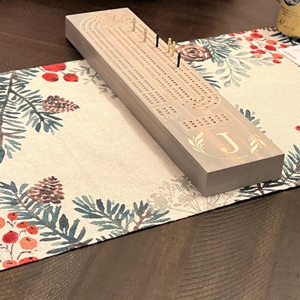 Personalized Cribbage Board, Wood Anniversary Gift, Custom Cribbage ...